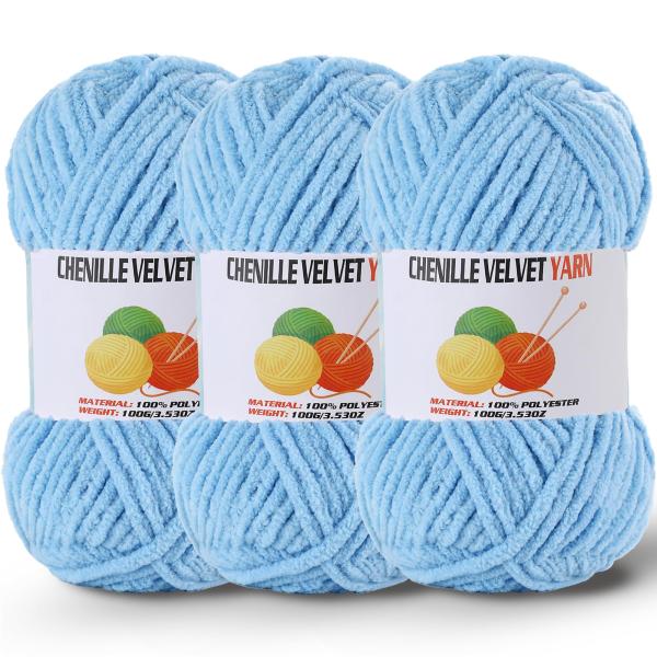 ・Super Fluffy and Soft:The chunky chenille yarn is buttery soft, no shedding or fraying! It remains fluffy and soft afte...