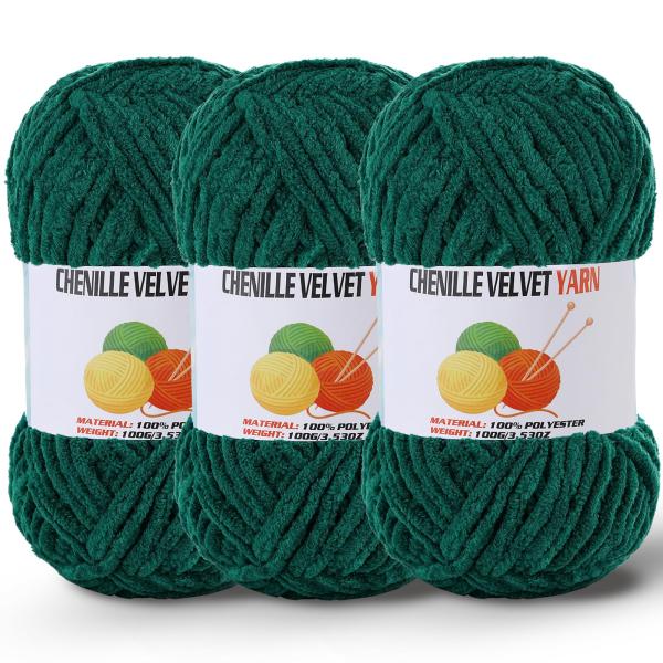 ・Super Fluffy and Soft:The chunky chenille yarn is buttery soft, no shedding or fraying! It remains fluffy and soft afte...