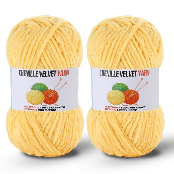 ・Super Fluffy and Soft:The chunky chenille yarn is buttery soft, no shedding or fraying! It remains fluffy and soft afte...