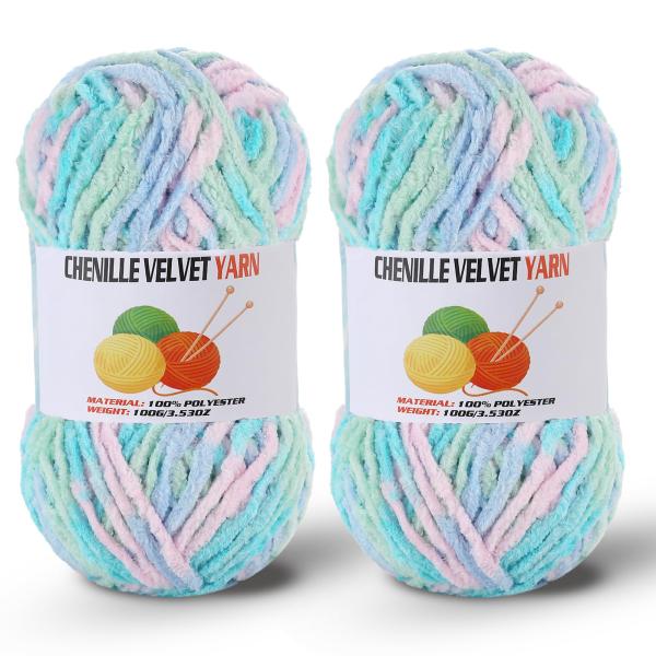 ・Super Fluffy and Soft:The chunky chenille yarn is buttery soft, no shedding or fraying! It remains fluffy and soft afte...