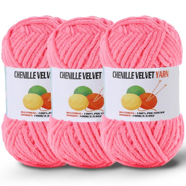 ・Super Fluffy and Soft:The chunky chenille yarn is buttery soft, no shedding or fraying! It remains fluffy and soft afte...