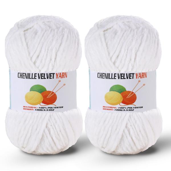 ・Super Fluffy and Soft:The chunky chenille yarn is buttery soft, no shedding or fraying! It remains fluffy and soft afte...