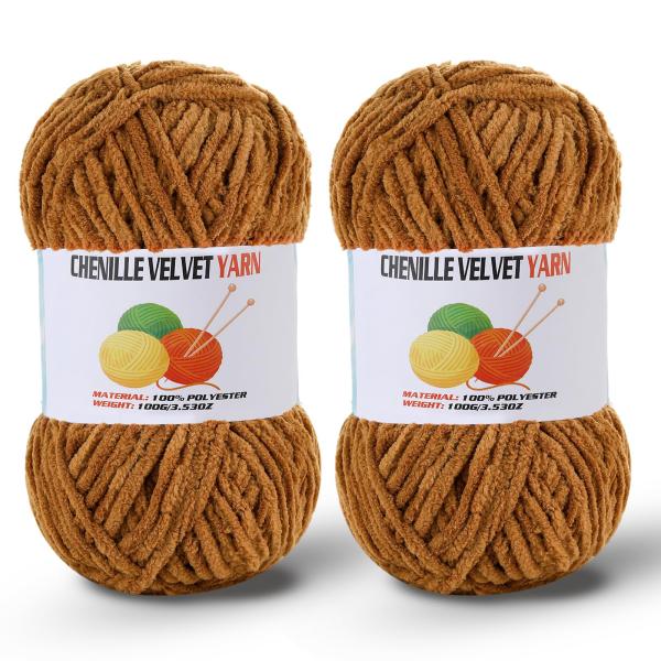 ・Super Fluffy and Soft:The chunky chenille yarn is buttery soft, no shedding or fraying! It remains fluffy and soft afte...