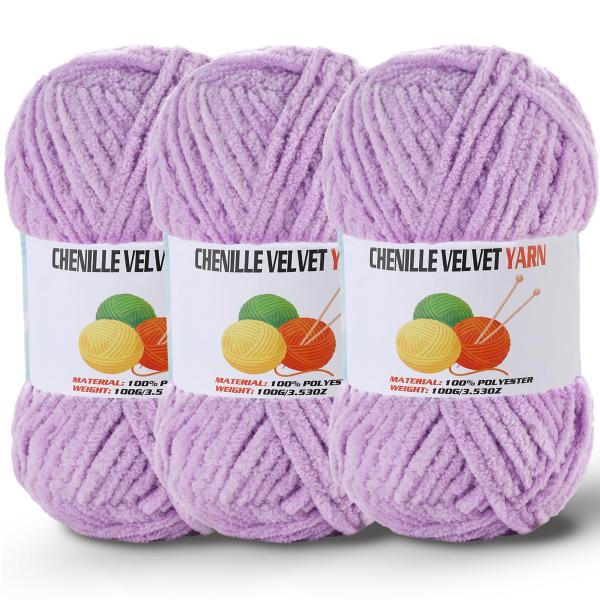 ・Super Fluffy and Soft:The chunky chenille yarn is buttery soft, no shedding or fraying! It remains fluffy and soft afte...