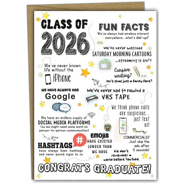 ・HANDMADE IN USA - These graduation cards 2026 are lovingly crafted in America with premium 120 lb cardstock that feels ...