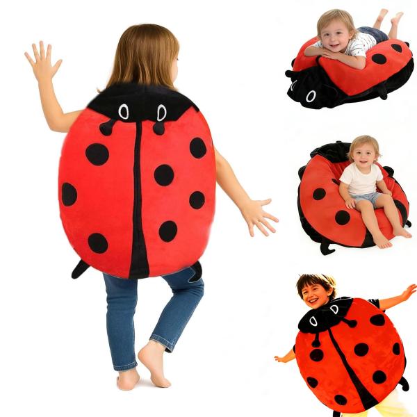 ・?【Turn Into a CuteLady Beetle in 1 Second! Double Fun of Wear ＆ Hug】 Forget boring ordinary pillows! This giant lady be...