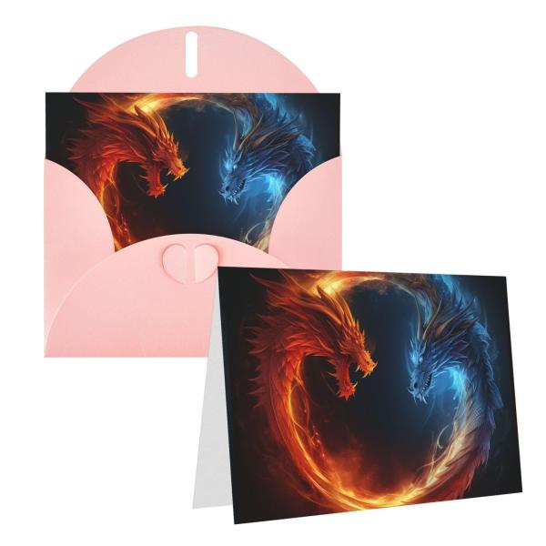 ・Two-In-One Set - Each color notecard includes 1 envelope and 1 matching sticker to seal it; All Fire and ice dragons ca...