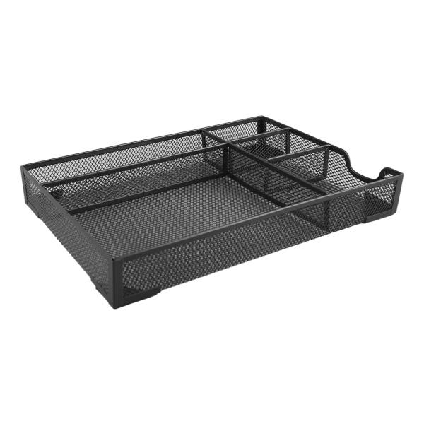 ・5 COMPARTMENTS DESIGN: This metal mesh drawer organizer features 5 separate grids to efficiently store and categorize v...
