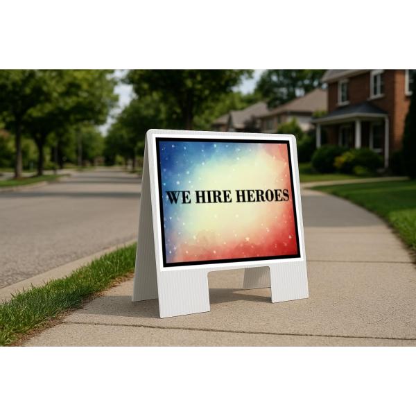 ・Durable Folding A-Frame Sign - Made from industrial-grade coroplast (corrugated plastic) that is lightweight, waterproo...