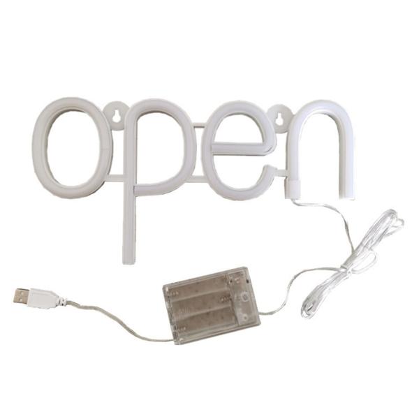 ・Dual Power LED Neon Open Sign: Choose flexible power with 3 AA batteries or USB connection for convenient indoor and ou...