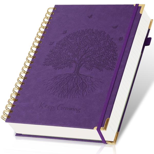 ・Durable and Elegant Leather Hardcover Exudes Sophistication: Our hardcover journal features a premium vegan leather, re...