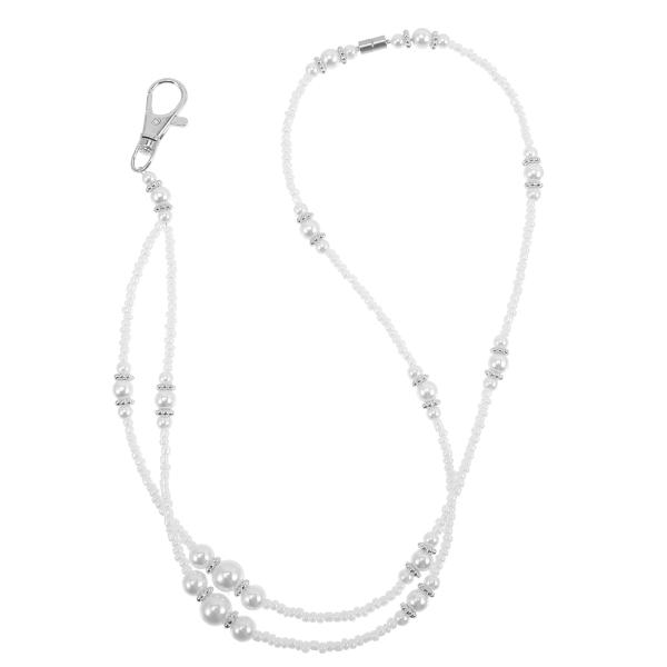 ・Lanyard card holder--give you a unique sense of fashion and creation and pearl design help you gain much more attention...