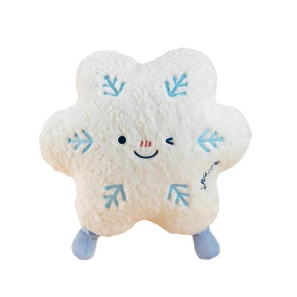 ・【Charming Snowflake Design】 included in the package is 1 piece of cute smile snowflake shaped pillows taking inspiratio...