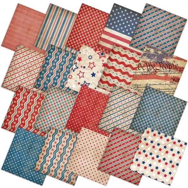 ・4Th of July Theme: the sewing fabric comes in mainly red, white, blue colors and is printed with 20 different patriotic...