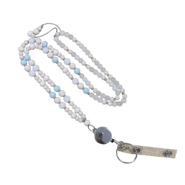 ・Natural stone beads lanyard accessories lanyard for teacher, women and anyone who look to pretty accessory for lanyards...