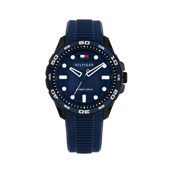 ・The Tommy Hilfiger Regatta Men's 42mm watch is bold, sport-inspired with a rotating aluminum bezel, 10ATM water resista...
