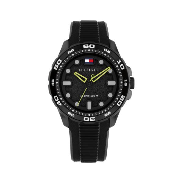 ・The Tommy Hilfiger Regatta Men's 42mm watch is bold, sport-inspired with a rotating aluminum bezel, 10ATM water resista...