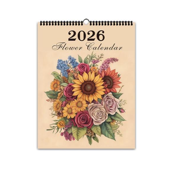 ・** Full-Year 2026 Design, Monthly Layout** This 2026 wall calendar features a dedicated page for each month, displaying...