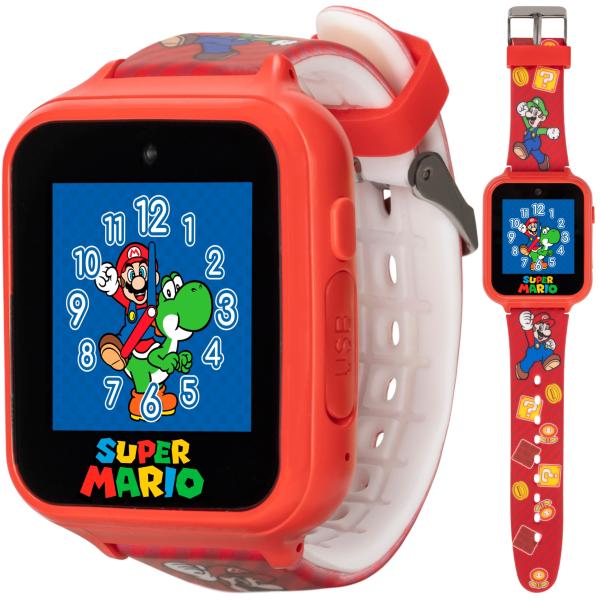 ・SUPER MARIO KIDS SMARTWATCH: Interactive kids watch featuring colorful Super Mario artwork on the strap, case, menus, a...