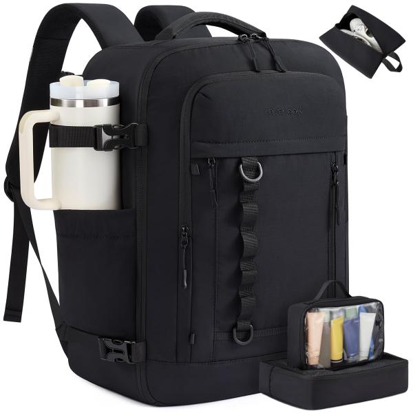 ・【Airline-approved ＆ TSA-friendly】This carry-on backpack measures 18x 14 x 8 inches - built to fit right under the seat ...