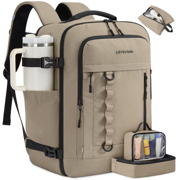・【Airline-approved ＆ TSA-friendly】This carry-on backpack measures 18x 14 x 8 inches - built to fit right under the seat ...