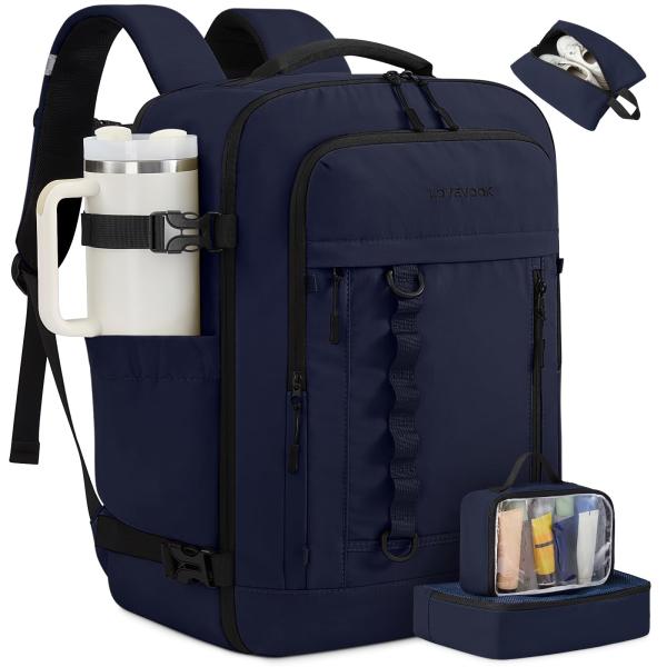 ・【Airline-approved ＆ TSA-friendly】This carry-on backpack measures 18x 14 x 8 inches - built to fit right under the seat ...