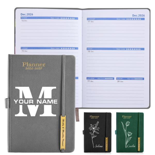 ・【Daily Weekly Monthly Planner Calendar】This personalized planner calendar covers 18 months, from Jan 2026 to June 2027....