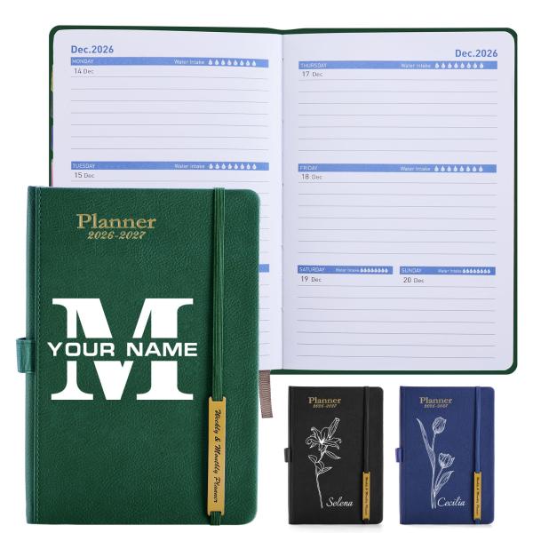 ・【Daily Weekly Monthly Planner Calendar】This personalized planner calendar covers 18 months, from Jan 2026 to June 2027....