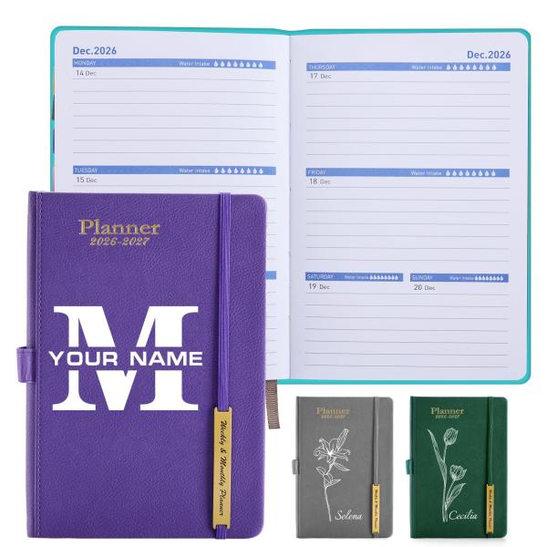・【Daily Weekly Monthly Planner Calendar】This personalized planner calendar covers 18 months, from Jan 2026 to June 2027....