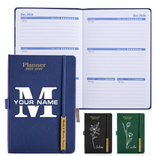 ・【Daily Weekly Monthly Planner Calendar】This personalized planner calendar covers 18 months, from Jan 2026 to June 2027....
