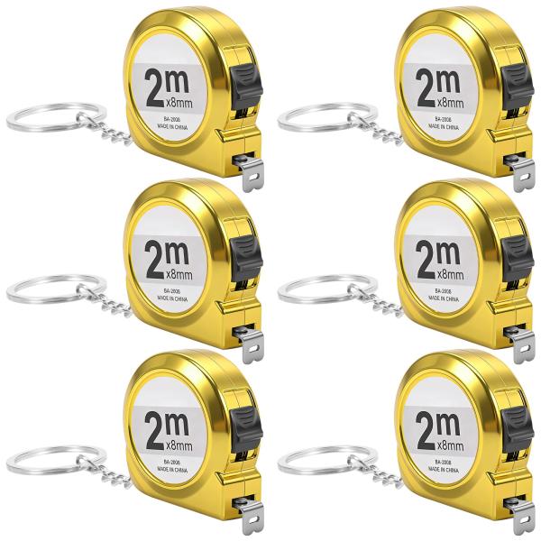 ・【 Dual Scale Single Side Printing 】 Keychain tape measure adopts single side dual printing (metric/imperial scales) for...