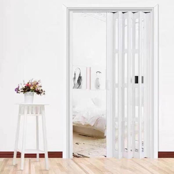 ・Complete folding door set: Telescopic doors feature high-quality PVC frames for robust durability and resistance to war...