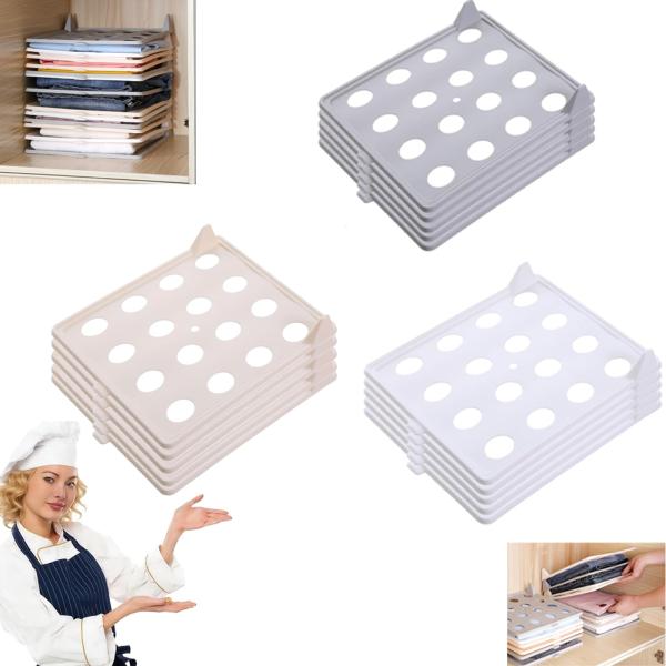 ・Designed for Lightweight Clothing: This stackable closet organizer for shirts is ideal for T-shirts, button-downs, thin...