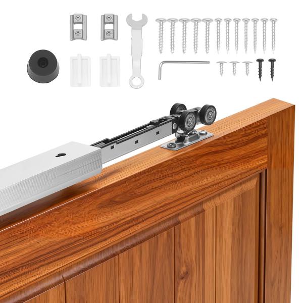 ・Clear Size Compatibility: This pocket door track kit fits common interior door sizes. Featuring a 44.69 in (1135 mm) tr...