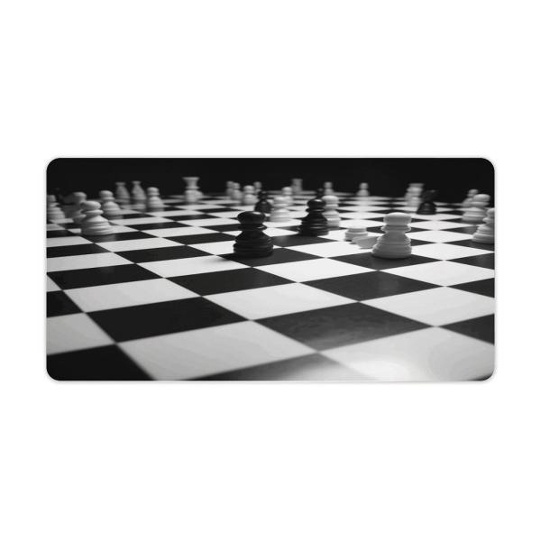 ・1. Material: Crafted from premium rubber, the Black White Chess Checkerboard desk mat features a sleek and lightweight ...