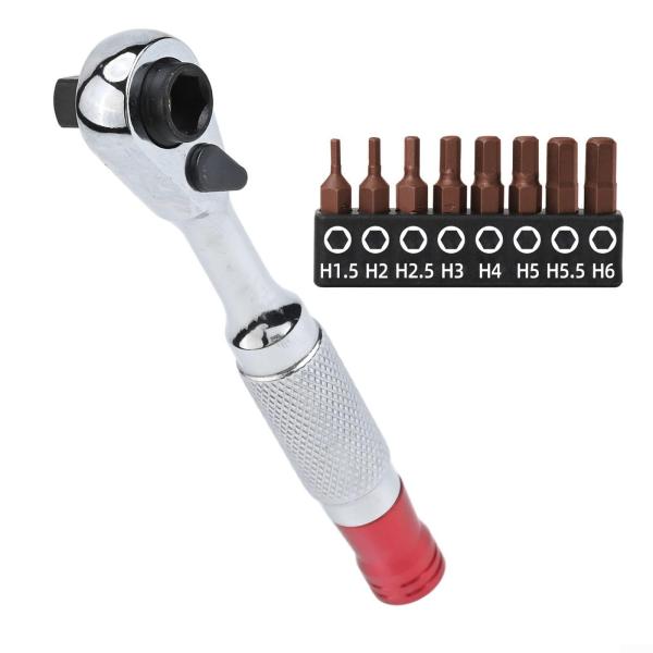・[ CONSTRUCTION] Built with hardened metal, this 1/4 inch Socket Ratchet Wrench is designed to withstand rigorous use in...