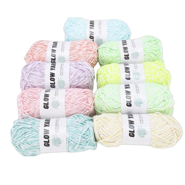 ・[Glow in The Dark Yarn] This crochet yarn absorbs sunlight during the day and emits a bright glow at night, making your...