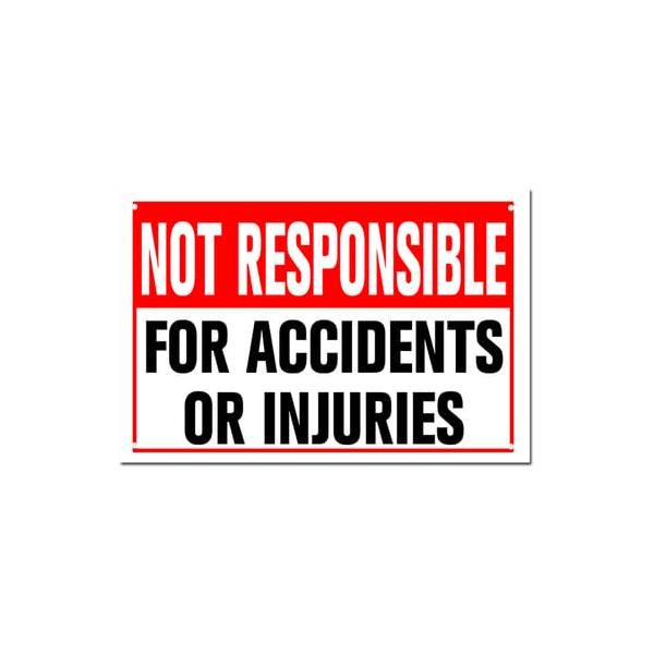 ・? Sturdy and Durable Metal Material: not responsible for accidents or injuries aluminum sign caution security metal sig...