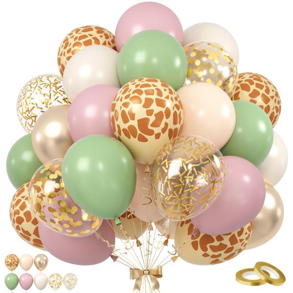・What You Get: This set contains 60PCS 12-inch latex balloons in boho colors. Includes 15pcs retro sage green balloons, ...