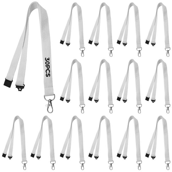 ・Value-filled set: offers 30 blank lanyards; size 0.78 wide by 39 long; comfortable fit for many; convenient for event o...