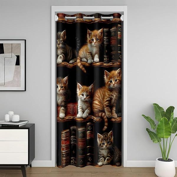 ・Size: 1 Panel W34 x L80 Inches Door Curtain Only; Curtain Rod is Not Included・Grommet Top: Each curtain panel has silve...