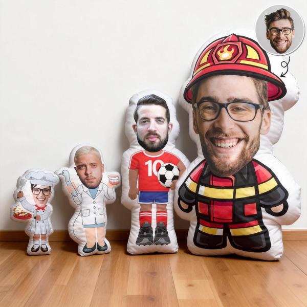・Custom Face Pillow with Full Body Upload your photo and create a funny custom face pillow with body. Your face is print...
