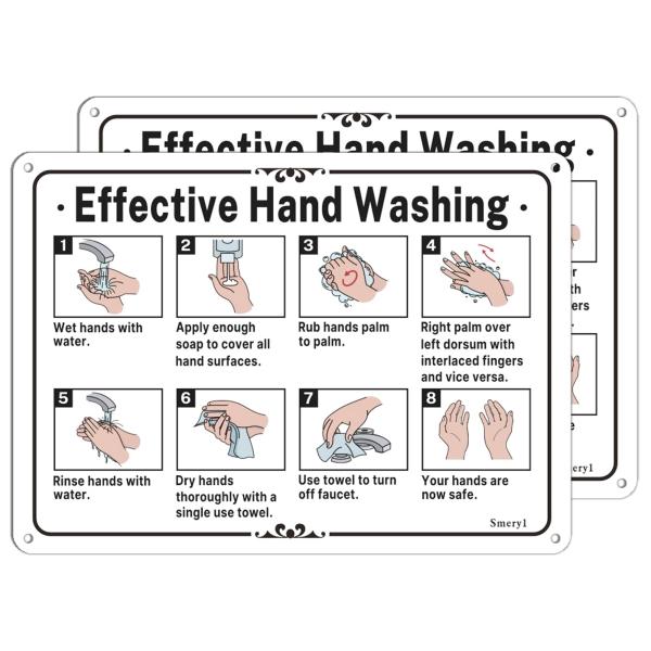 ・HIGH VISIBILITY DESIGN: Effective Hand Washing Signs is designed in two contrasting colors of white and black, and easy...