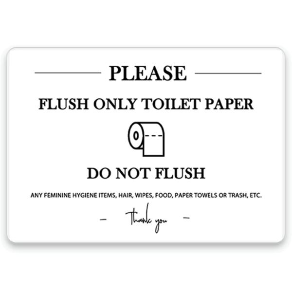 ・CLEAR ＆ DURABLE MESSAGE: Features essential "Do Not Flush" warnings on high-quality 3mm thick acrylic, ensuring long-la...