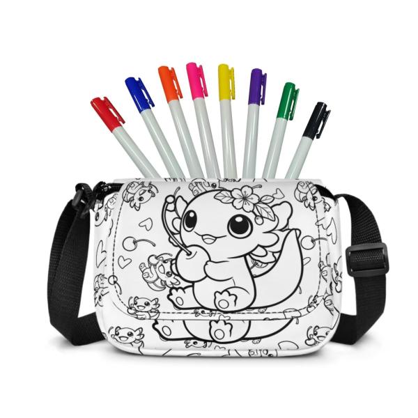 ・【Unleash Creativity with Kids Coloring Bag】 This DIY crossbody bag for kids is more than just a purse-it's a wearable a...