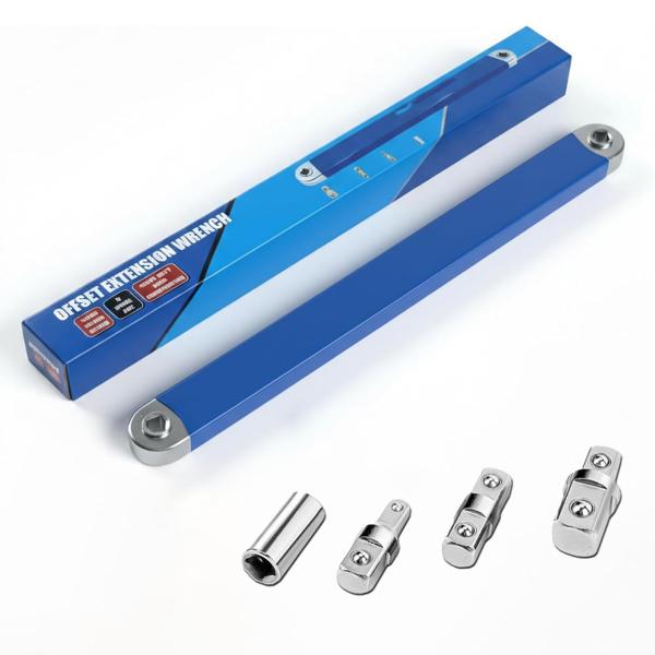 ・【Tight Angle Access for Confined Spaces】：The pro zero offset extension wrench solves the trouble of reaching hidden bol...