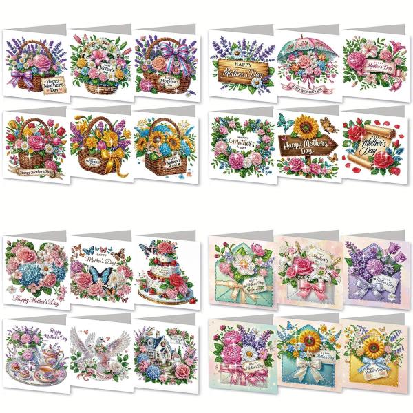 ・DIY Mother's Day Greeting Card: Package Included: one set of diamond art painting greeting card, one set of white envel...