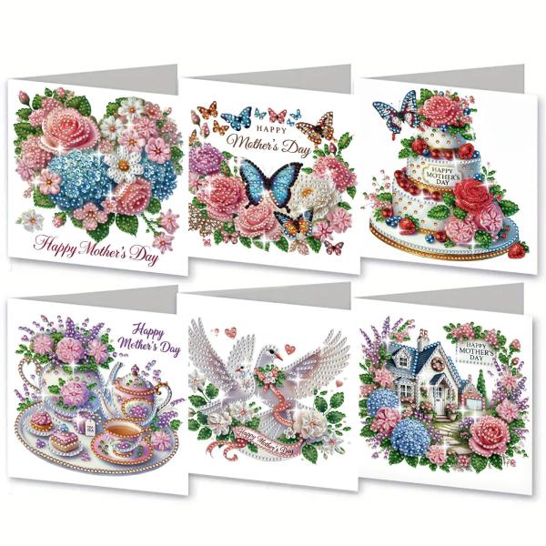・DIY Mother's Day Greeting Card: Package Included: one set of diamond art painting greeting card, one set of white envel...