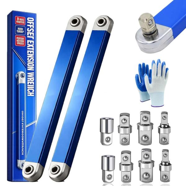 ・【Professional Pro - Offset Extension Wrench Performance】 Reach impossible engine spots with ease. This pro - offset ext...