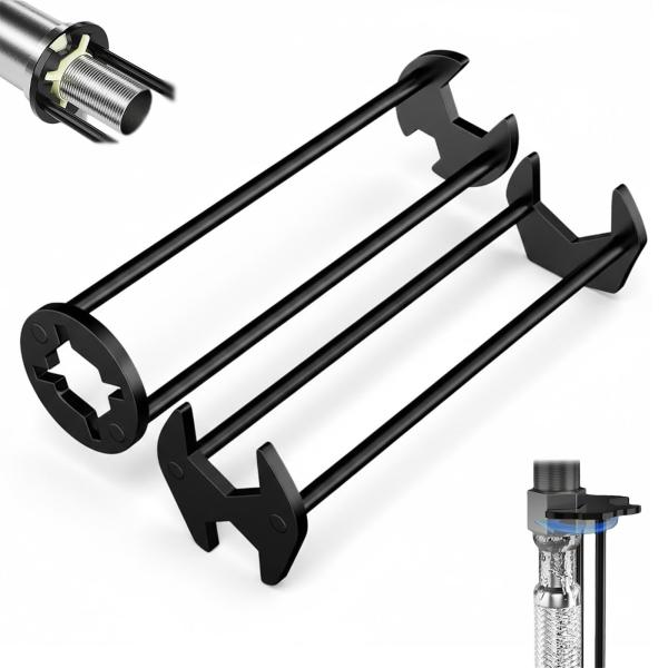 ・【Multifunctional Sink Wrench for Tight Spaces】This sink wrench features 360-degree rotation, enabling easy access to na...